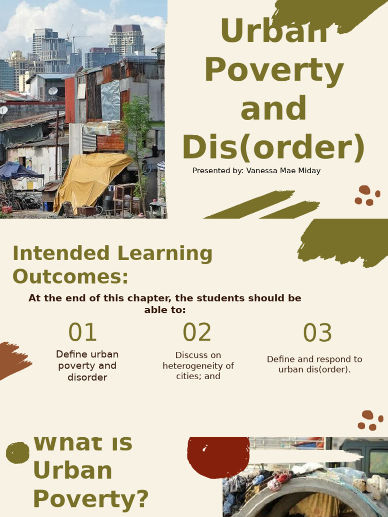 Urban Poverty and Dis (Order) | PDF | Poverty | Social Science