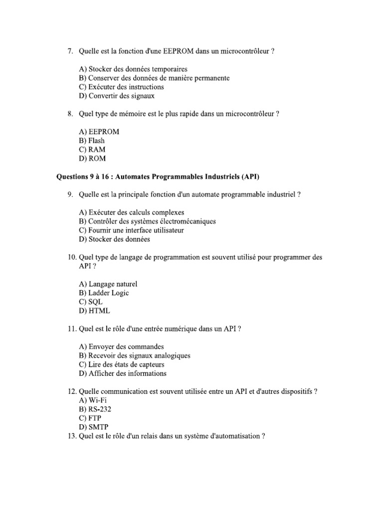 QCM Automatique 2 | PDF
