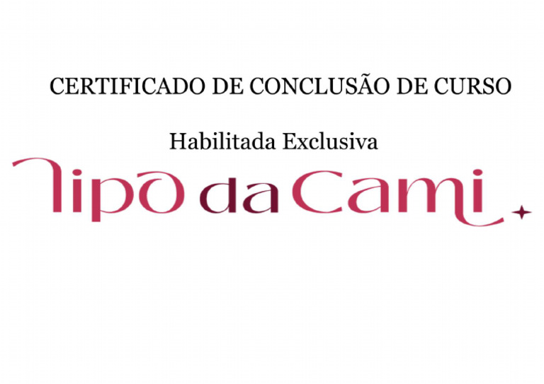 Certificado Lipo Da Cami | PDF