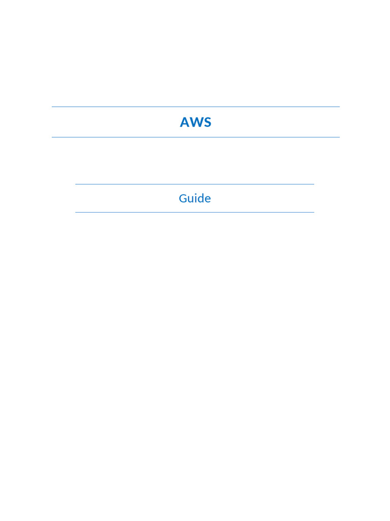 AWS - Guide | PDF