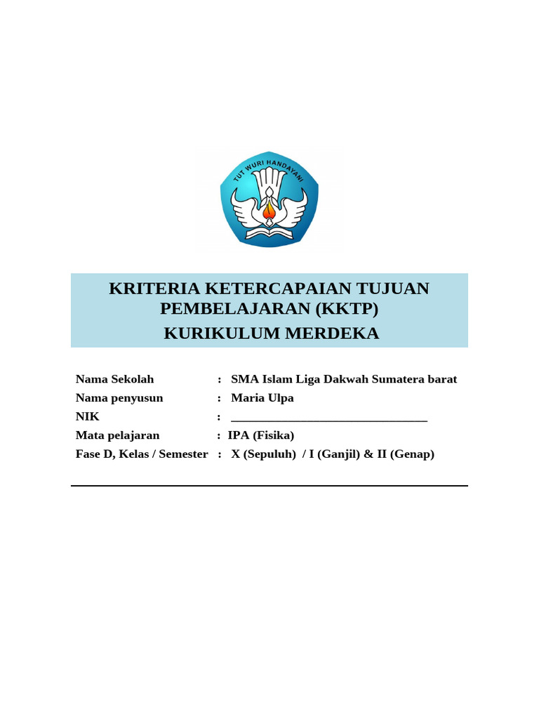 Contoh KKTP Ok | PDF