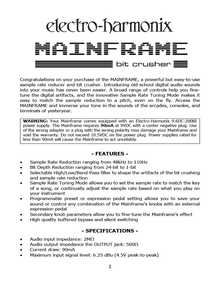 Mainframe Manual | PDF