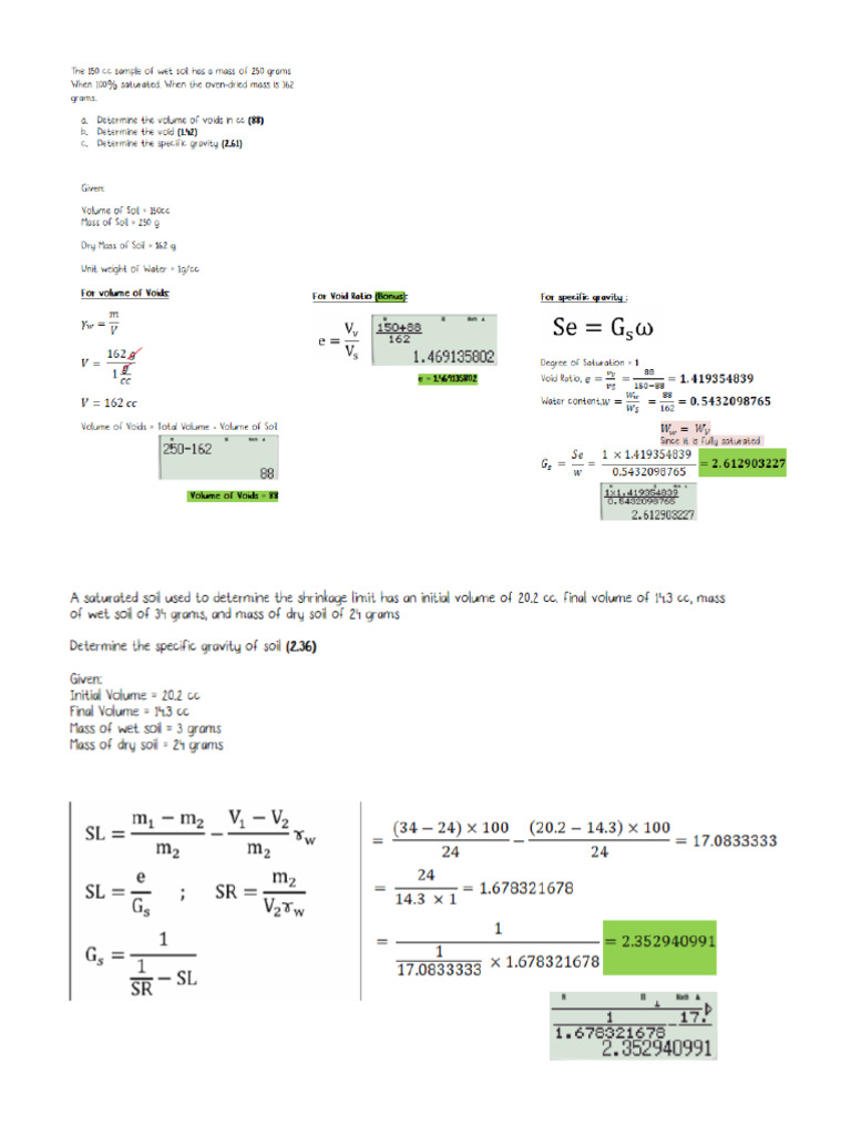 Quiz 1 - Index Properties of Soil (Anskey) - 1-1 | PDF