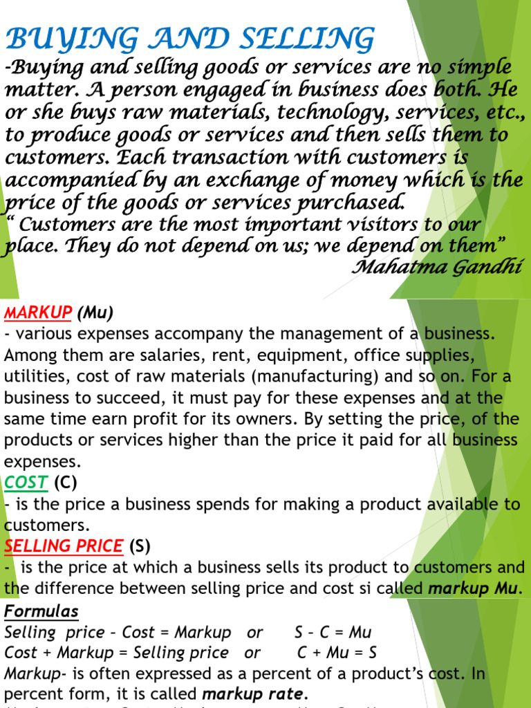 Business Math Lesson 4 | PDF