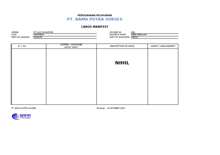Manifest Nihil MT Mac Singapore Okt-2024 | PDF
