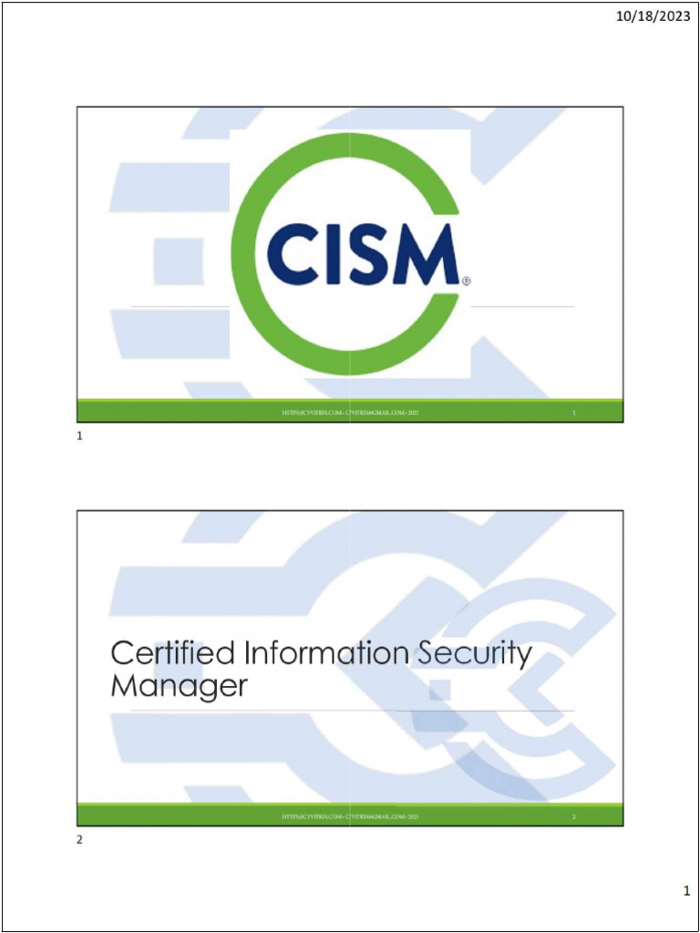 CISM Domain+1+ +cyvitrix IMG | PDF