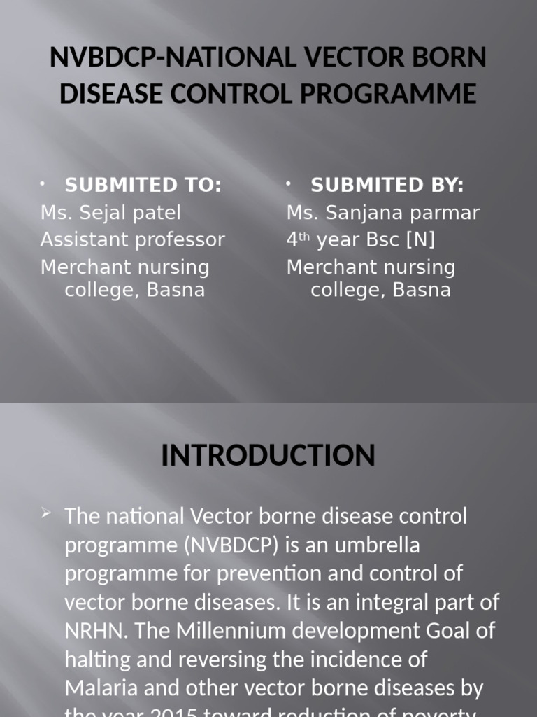 National vector born disease control program | PDF
