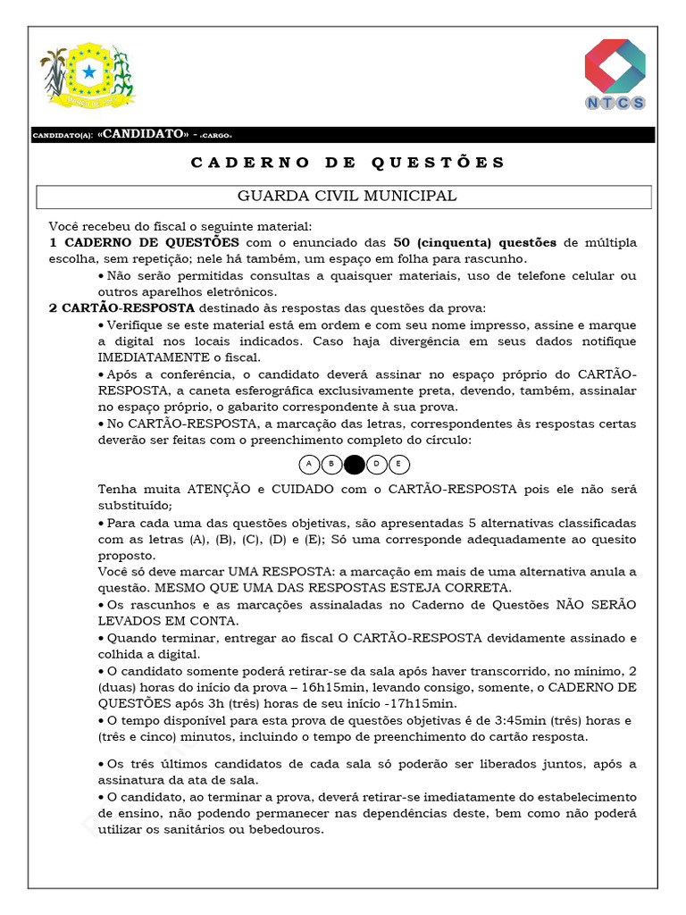 Guarda Civil Municipal. | PDF