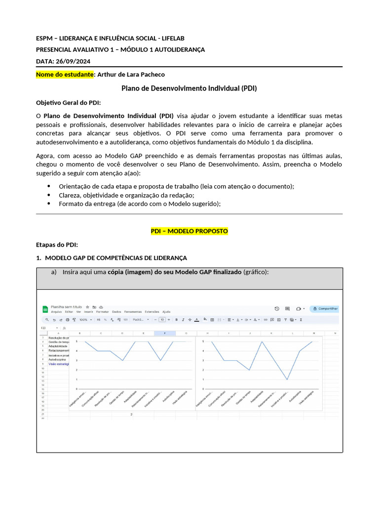 PDI - Modelo para Avaliação 1 | PDF