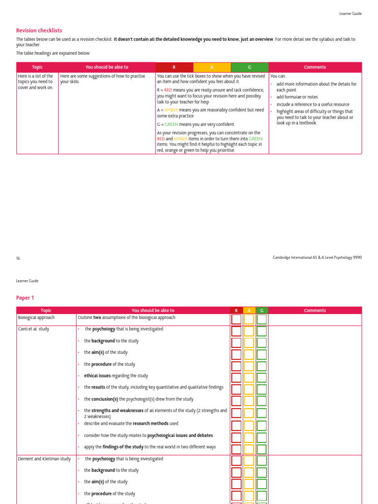 9990 AICE Psychology Student Learner Guide | PDF | Psychology | Qualitative Research