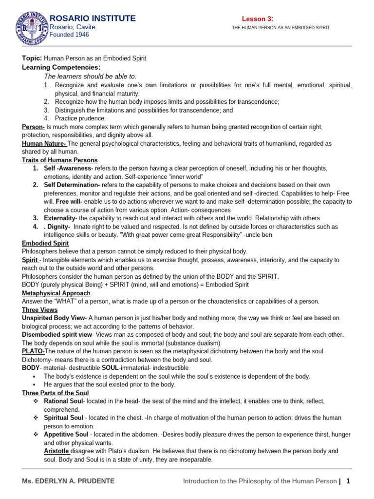 Handout Philo l3 | PDF