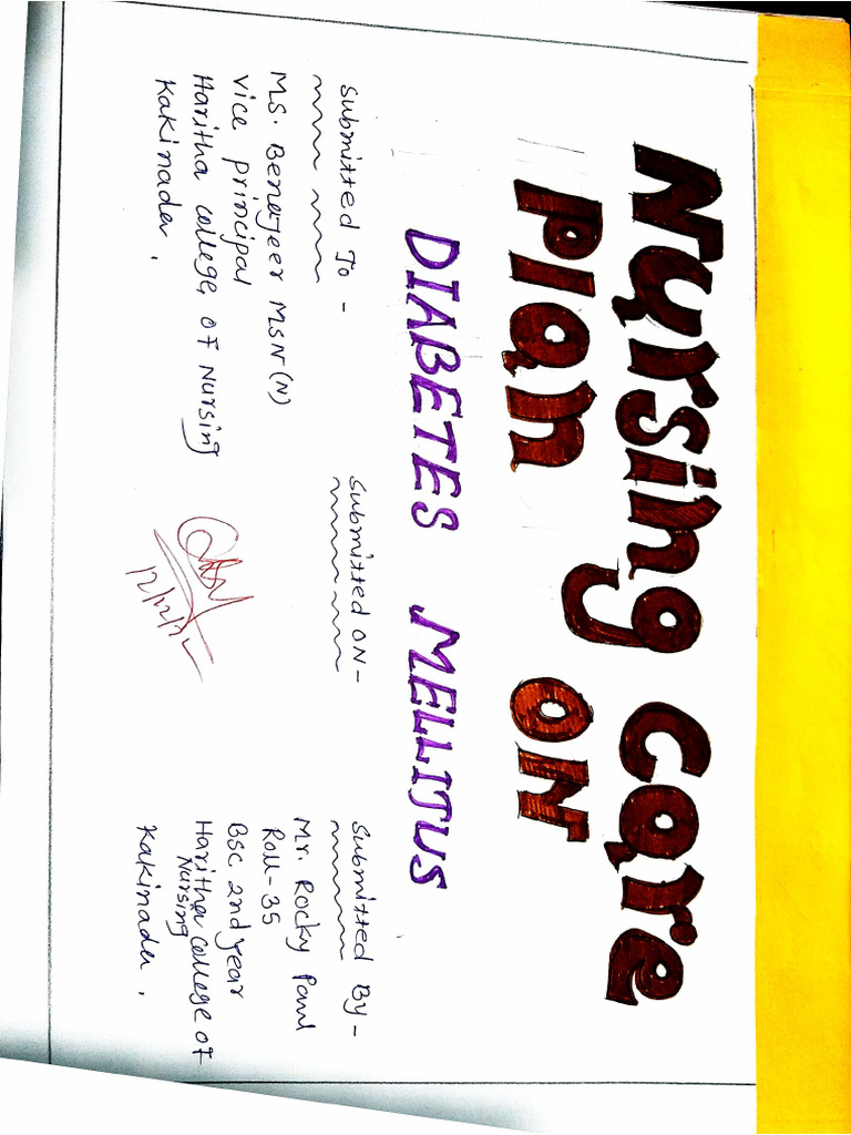 Nursing Care Plan On Diabetes Mellitus | PDF