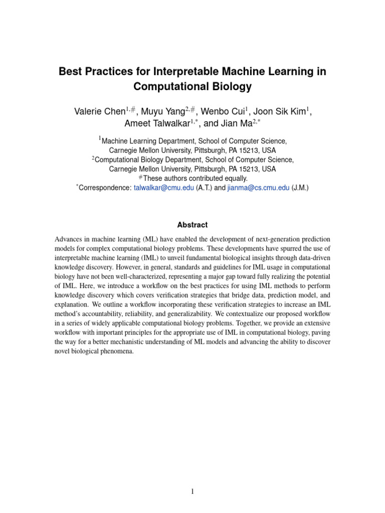 Best Practices For Interpretable Machine Learning | PDF