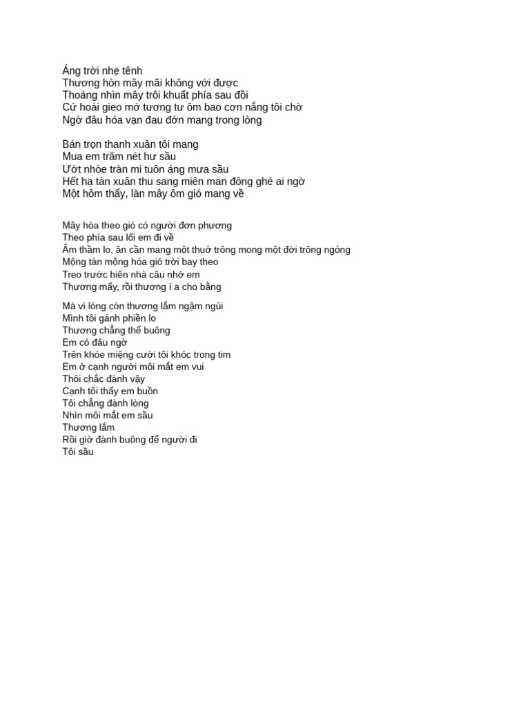Áng Trời Nhẹ Tênh Pdf