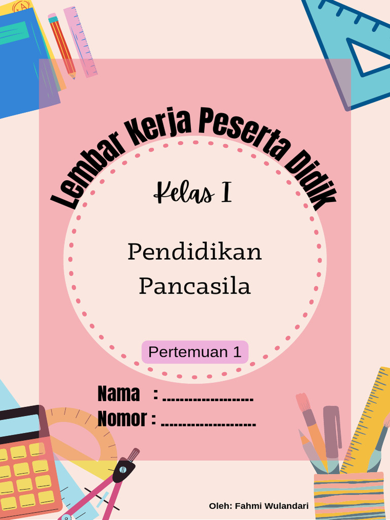 LKPD Kelas 1 Pendidikan Pancasila | PDF | Griya & Taman