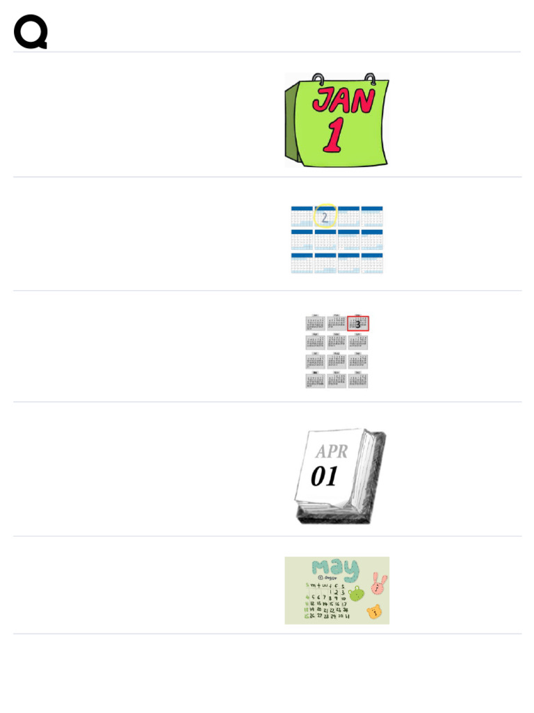 Months of The Year and Days of The Week | PDF