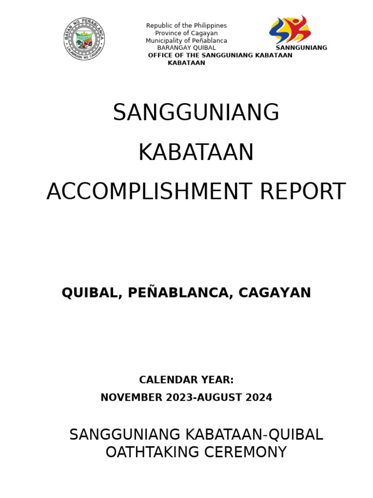 SK Officials - Accomplishment Report 2 | PDF