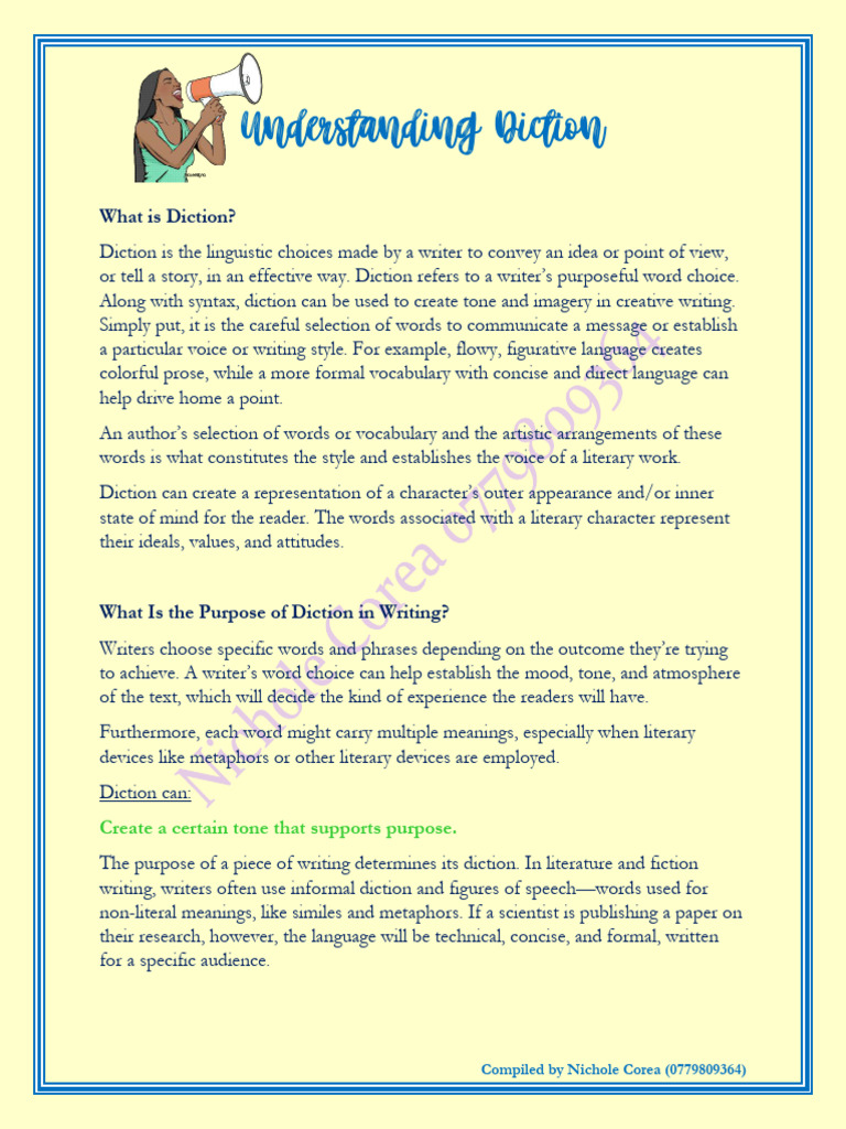 Understanding Diction | PDF