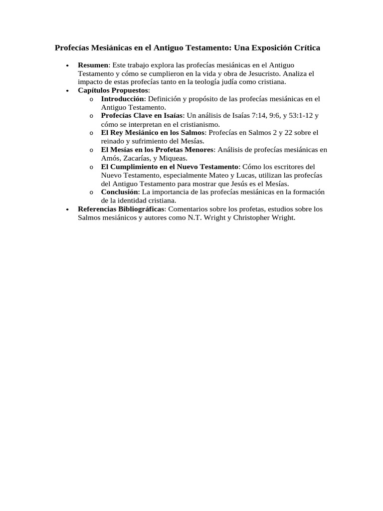 Profecías Mesiánicas en El Antiguo Testamento | PDF