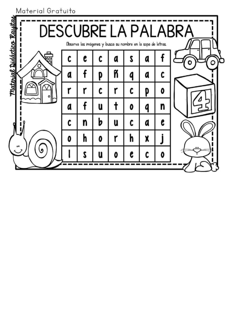 10-10-2024 Tarea Kinder 3A Sopa de Letras | PDF