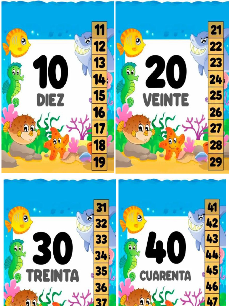 Numeros Del 10 Al 100 | PDF