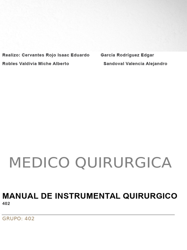 263814681 Manual de Instrumental Quirurgico (1) | PDF