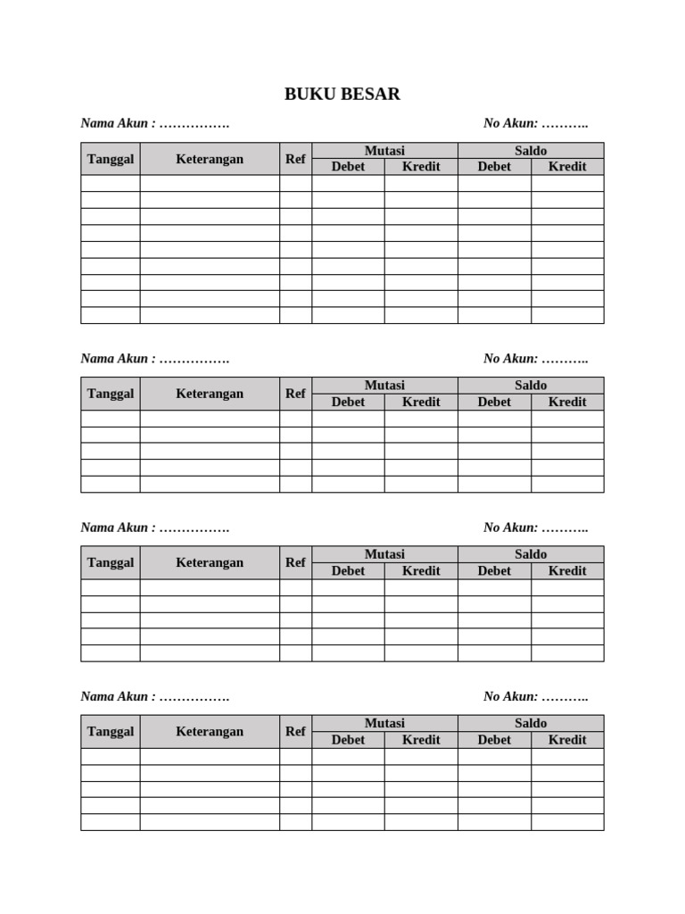 Buku Besar | PDF