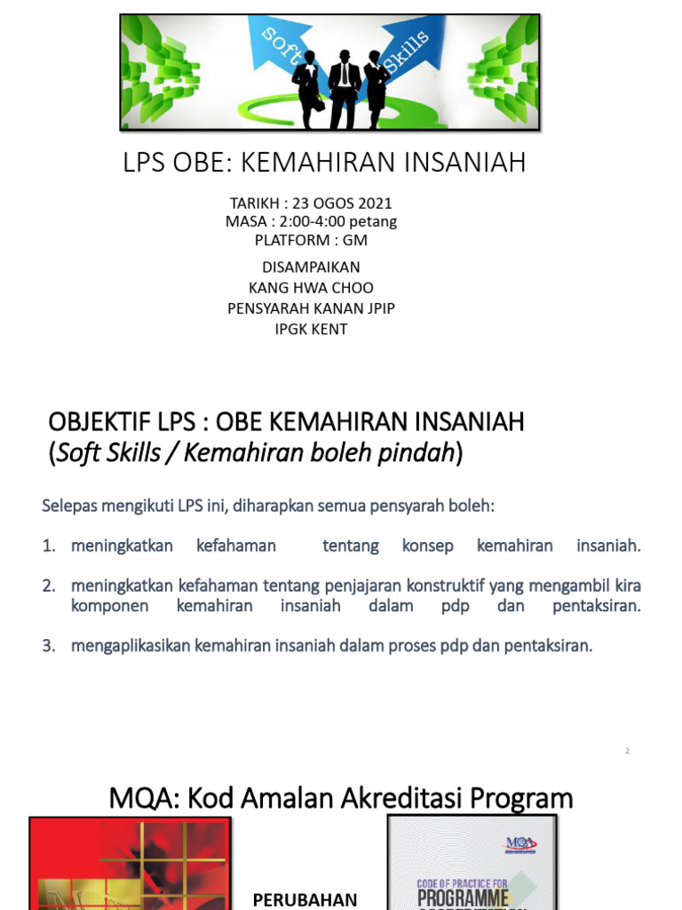 Lps Obe: Kemahiran Insaniah | PDF