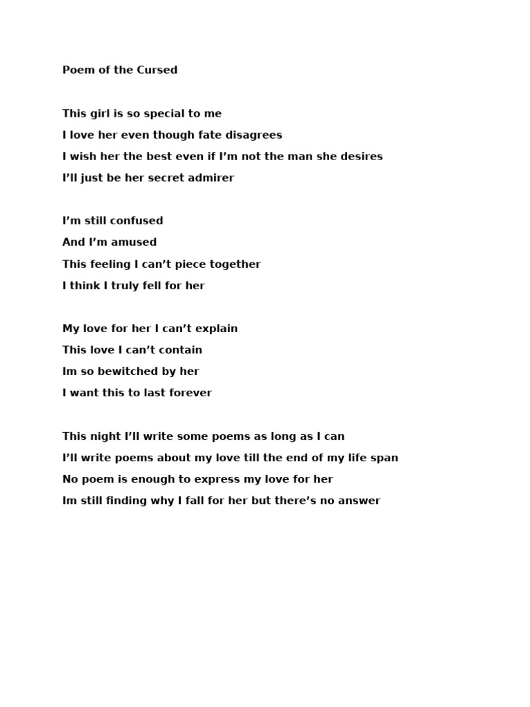 Poem of The Cursed | PDF