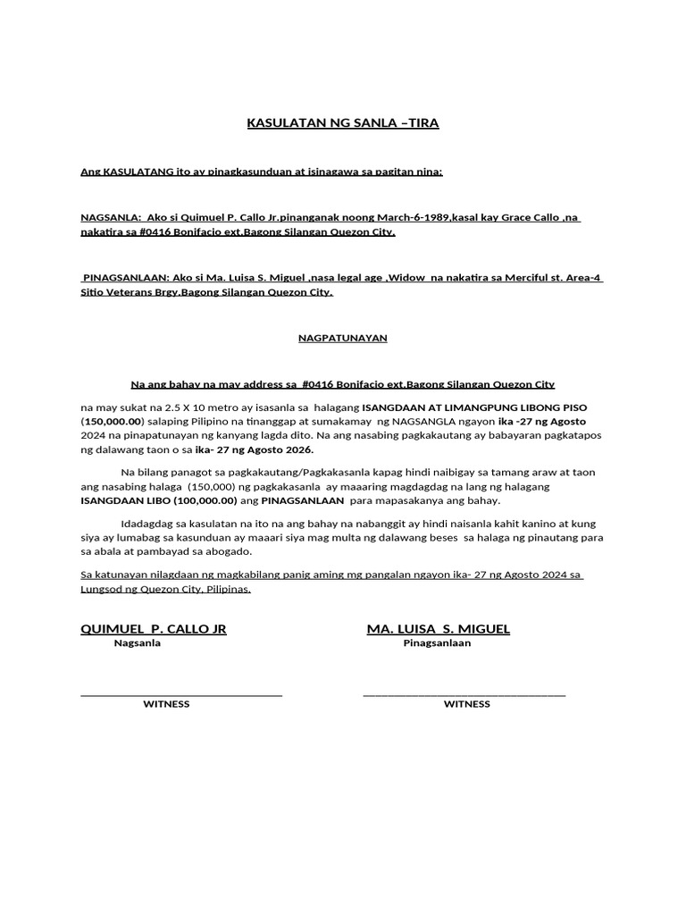 Kasulatan NG Sanla | PDF