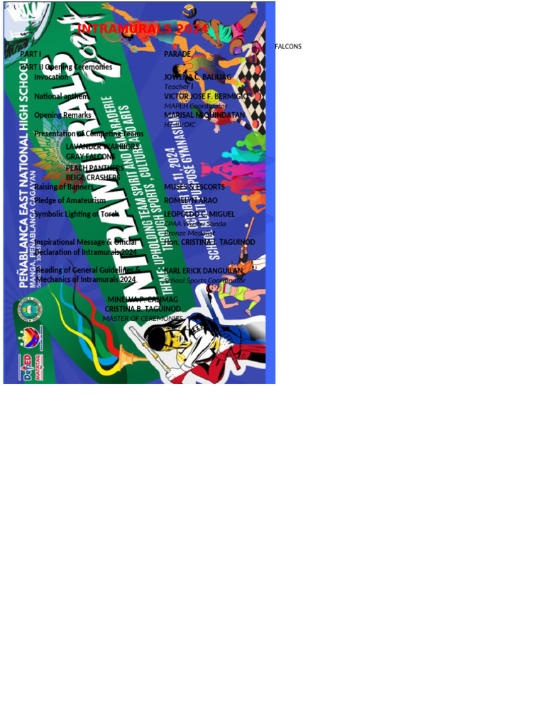 Intrams 1st Day | PDF