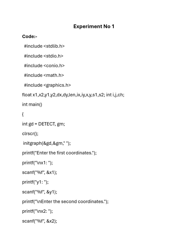 Experiment No 1 | PDF