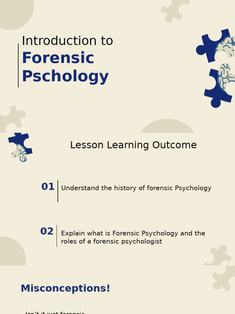 Topic 2 Introduction to forensic psychology | PDF