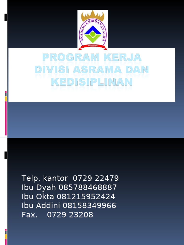 Program Kerja Asrama | PDF