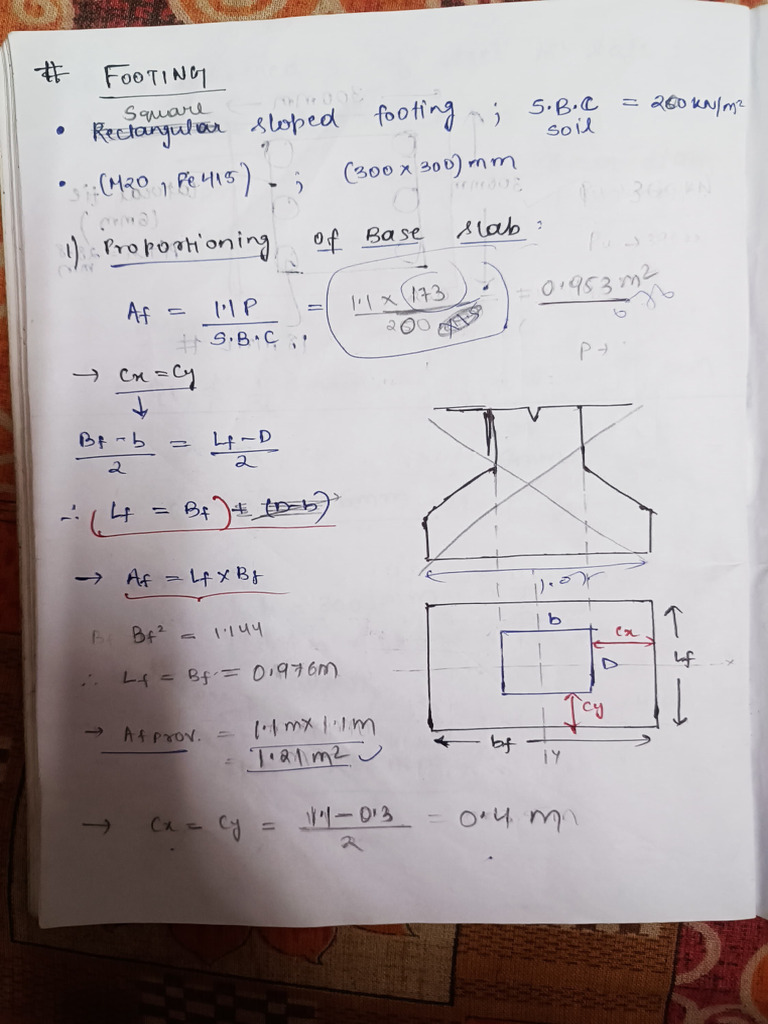 Footing RCC Design & Calculation | PDF | Science & Mathematics | Technology & Engineering