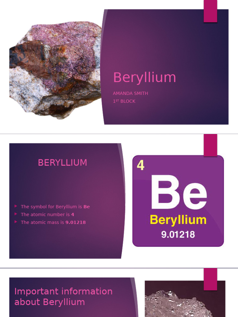 Beryllium Power Point | PDF