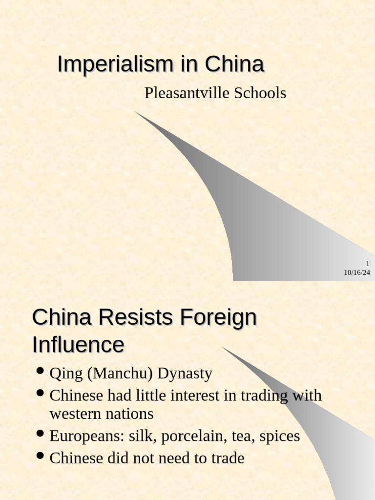 Chapter 25 Imperialism in China | PDF