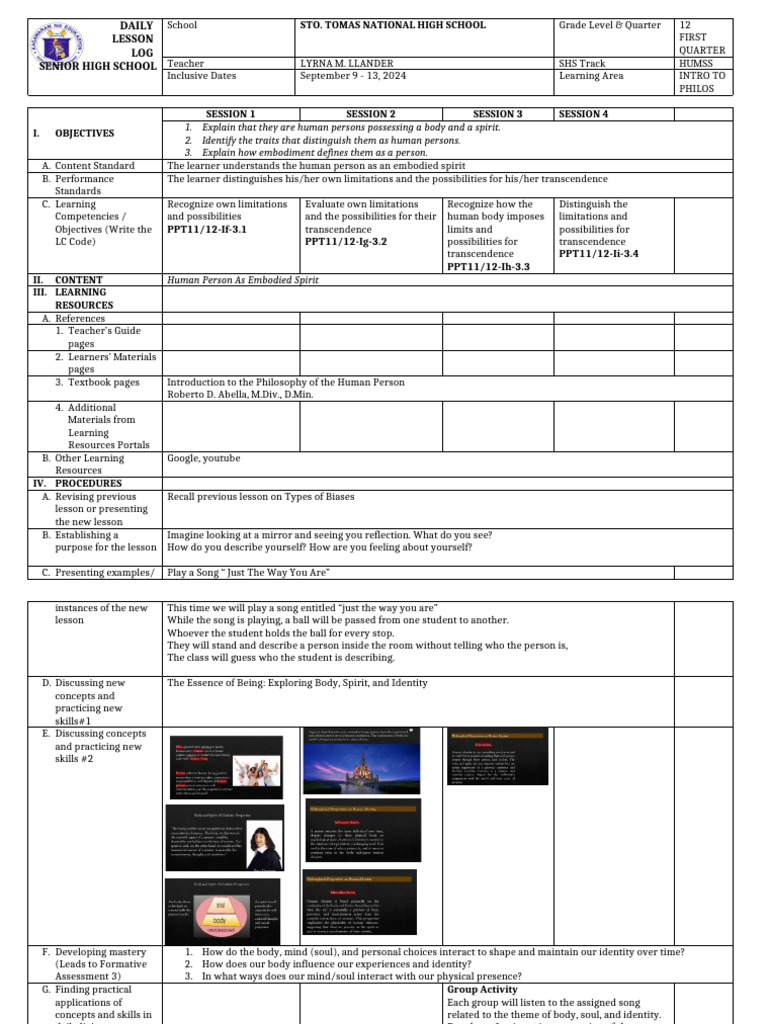 HUman Person As Embodied Spirit | PDF