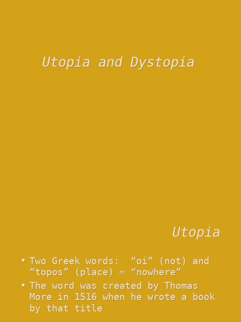 Utopia Dystopia | PDF
