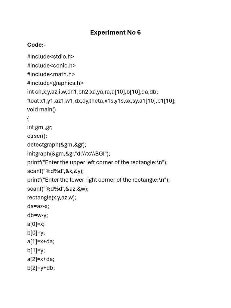 Experiment No 6 | PDF
