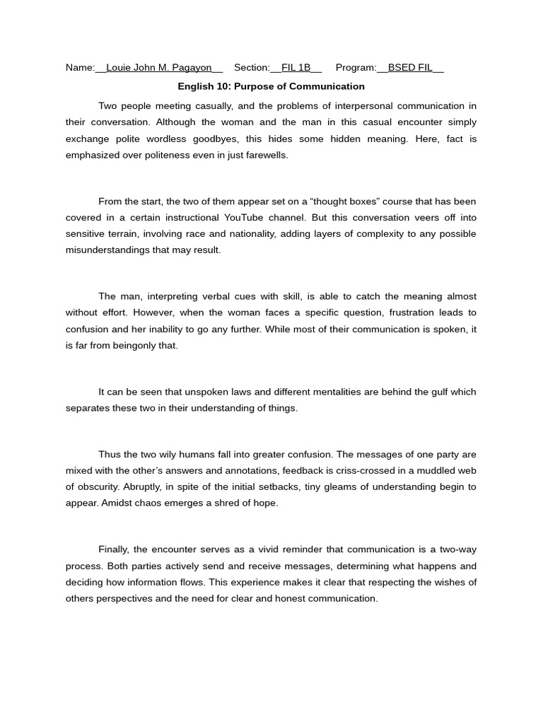 Purposive Communication | PDF