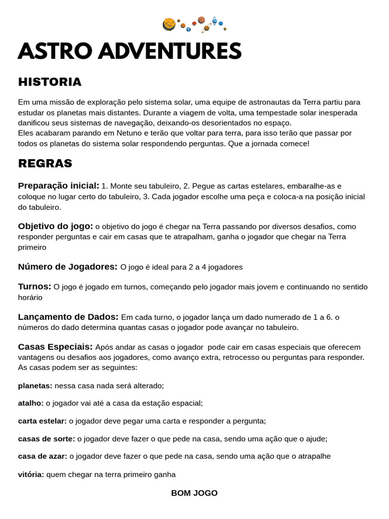 ASTRO ADVENTURES | PDF