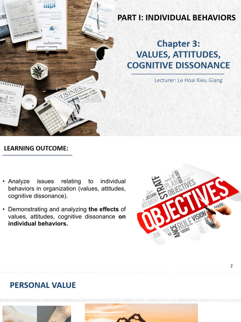 Chapter 3 - Values, Attitudes, Cognitive Dissonance | PDF
