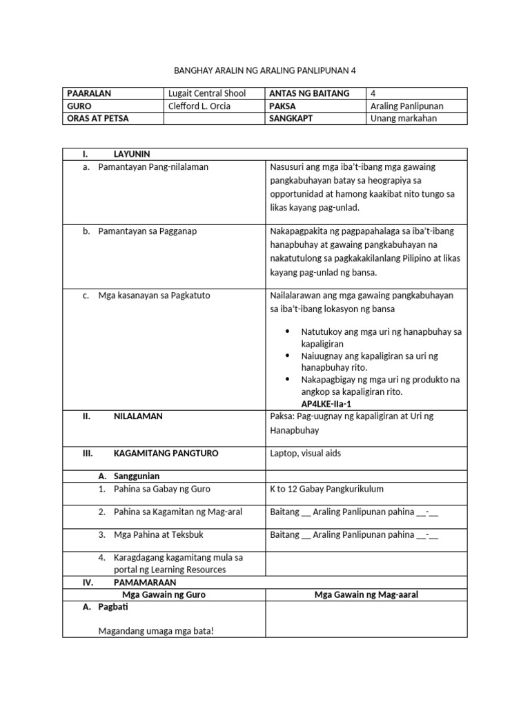 Ap Lesson Plan | PDF