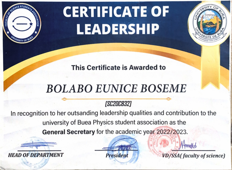 Leadership certificate | PDF