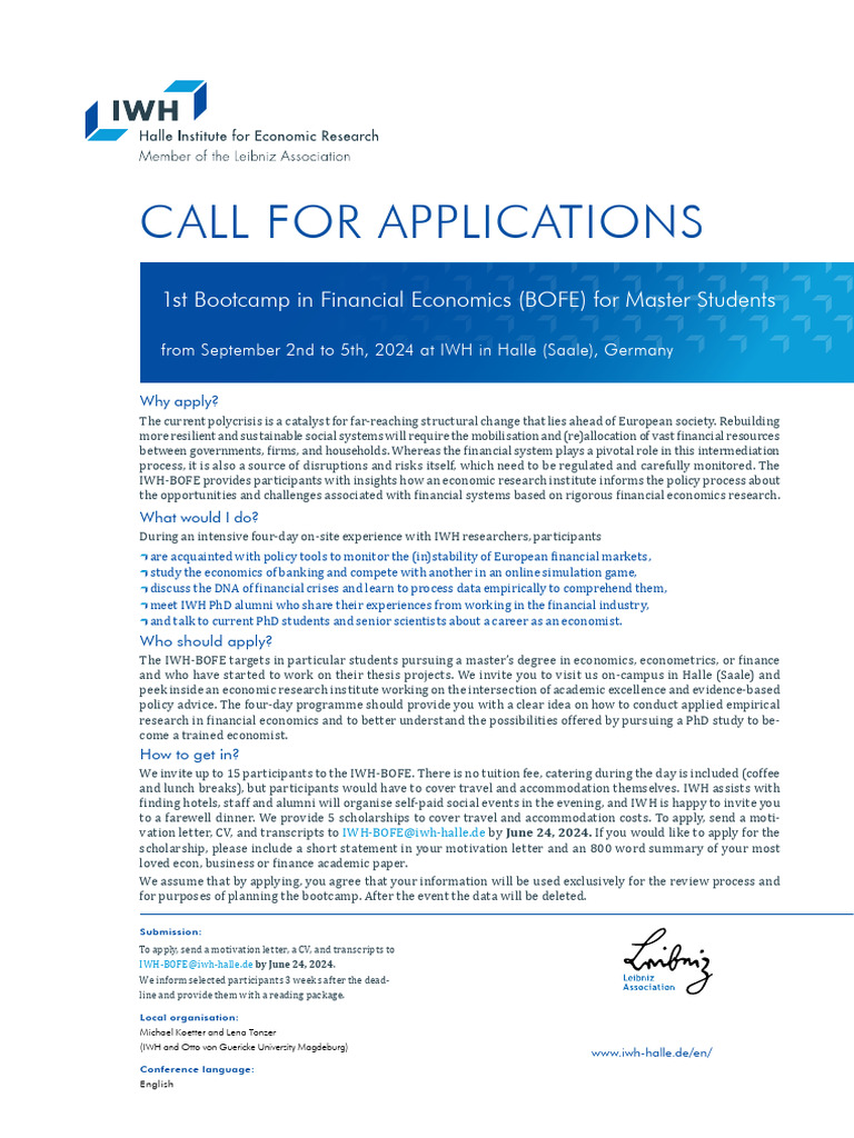 Call 1st IWH-BOFE | PDF