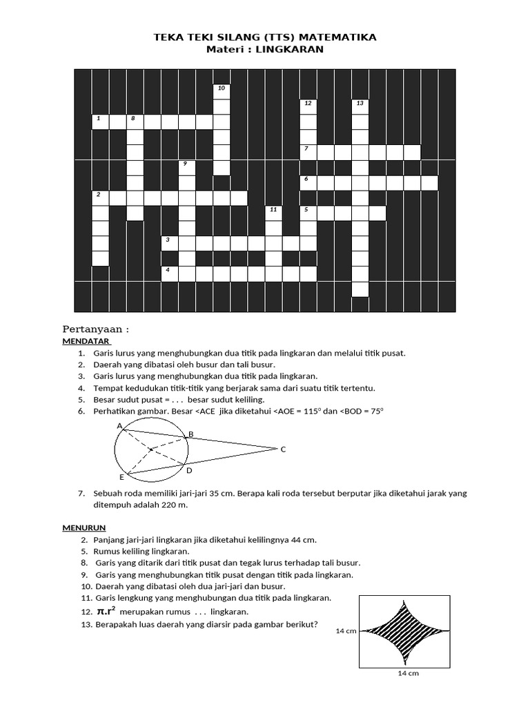 TTS Matematika Lingkaran | PDF