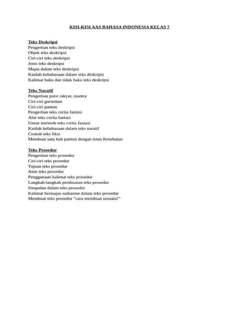 Kisi Untuk Anak2 | PDF