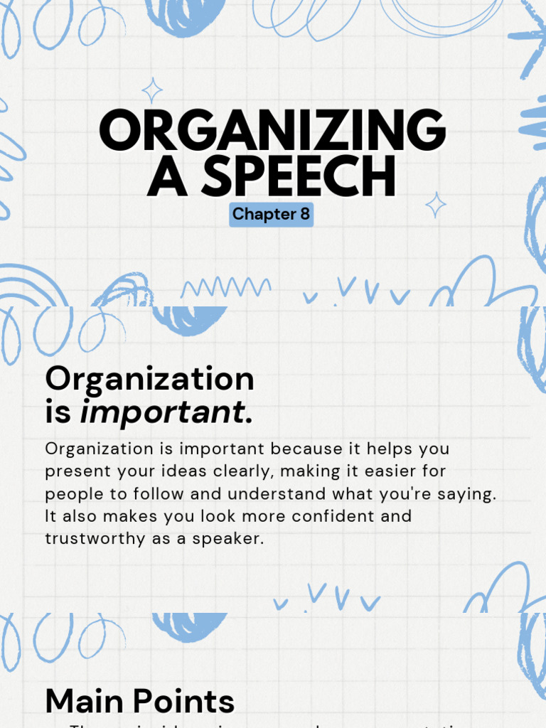 Chapter 8. Organizing A Speech PDF | PDF