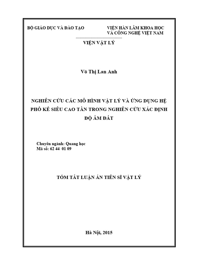 VI NV TLÝ: Võ TH Lan Anh | PDF